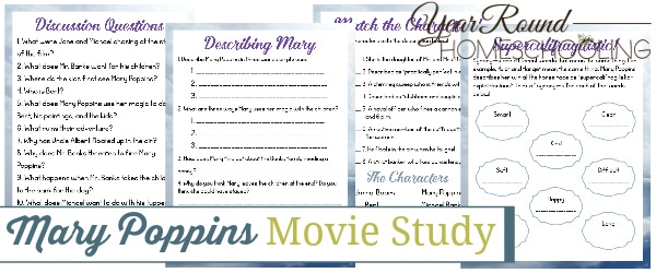 Mary Poppins Movie Study - Year Round Homeschooling