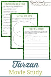 Tarzan Movie Study - Year Round Homeschooling