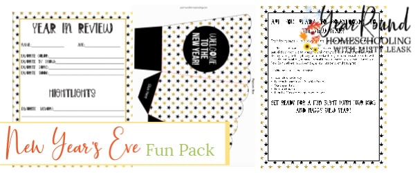 New Year's Eve Kids Fun Pack - Year Round Homeschooling