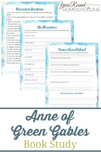 Anne of Green Gables Book Study - Year Round Homeschooling