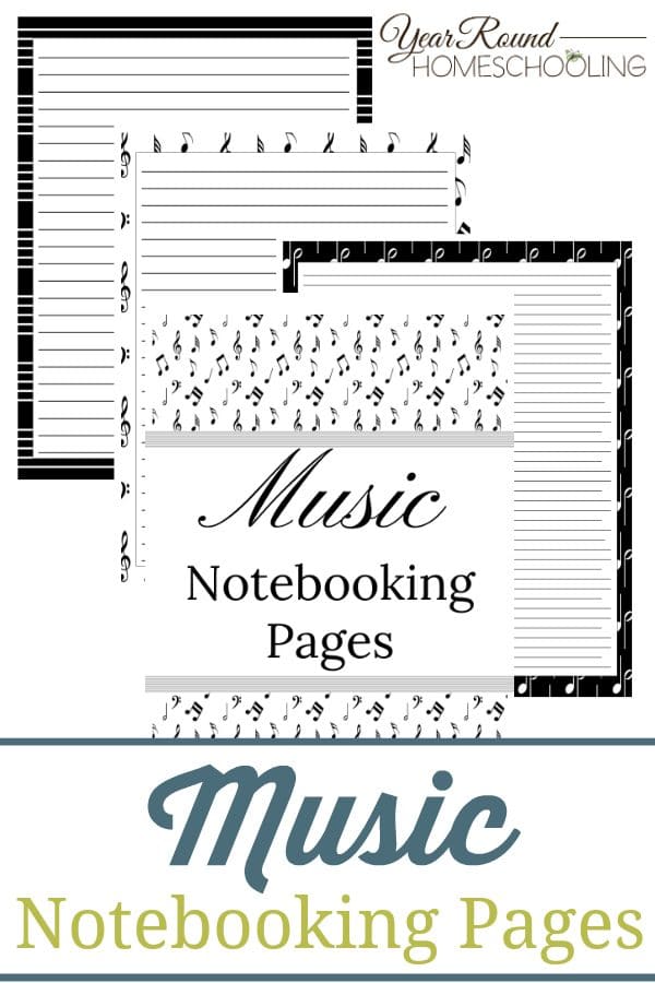 Music Notebooking Pages Pack - Year Round Homeschooling