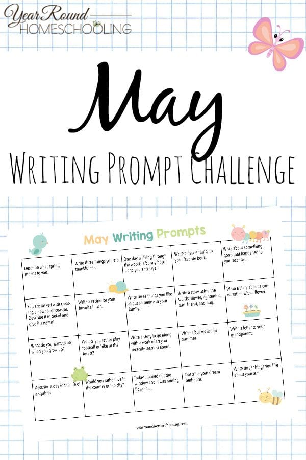 May Writing Prompt Challenge - Year Round Homeschooling