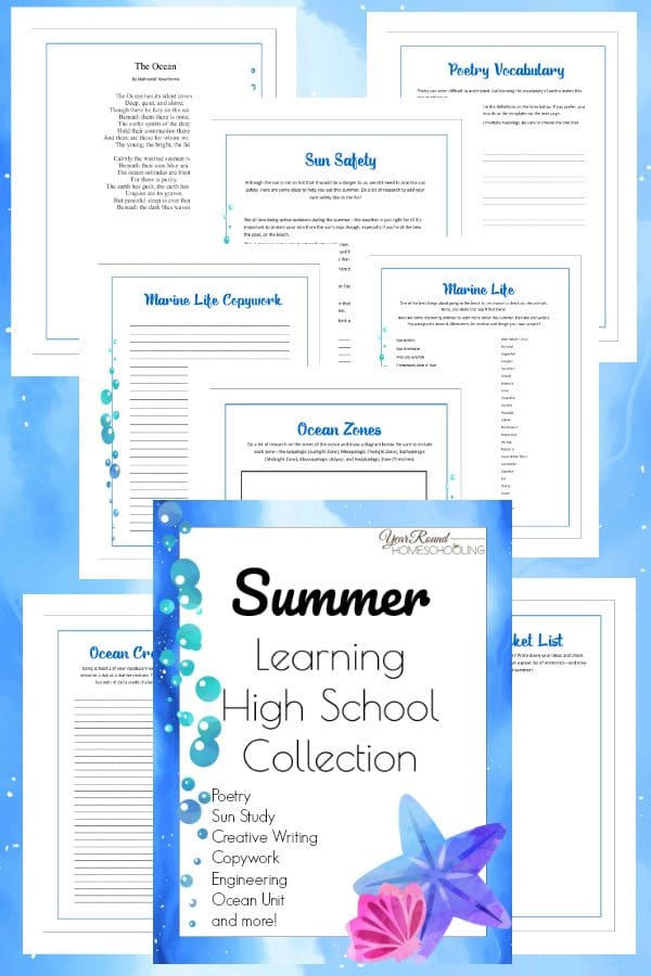 High School Summer Learning Collection - Year Round Homeschooling