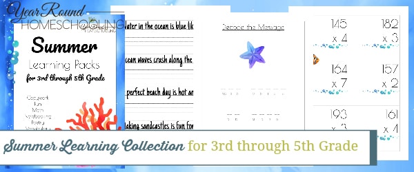 3rd-5th Grade Summer Learning Collection - Year Round Homeschooling