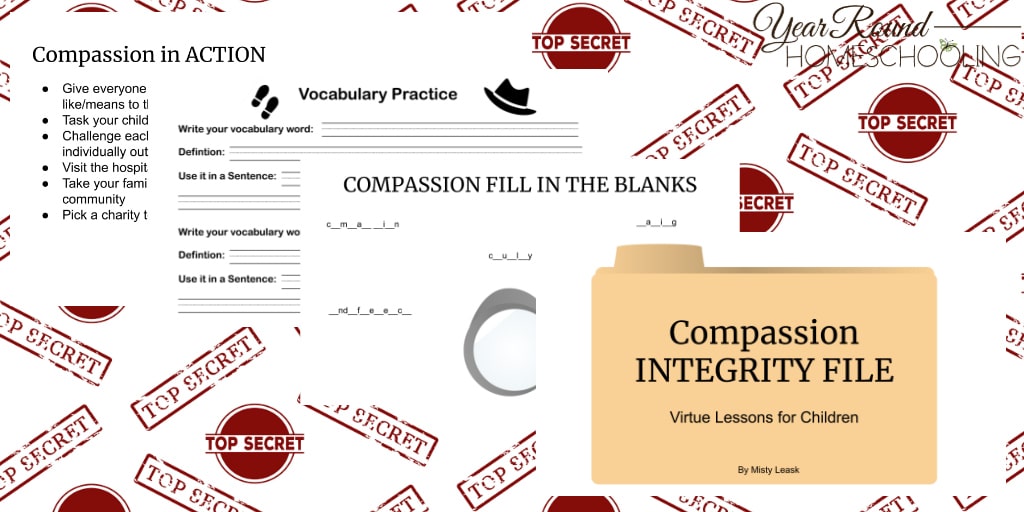 Integrity Files: Virtue Lessons for Children - Year Round Homeschooling