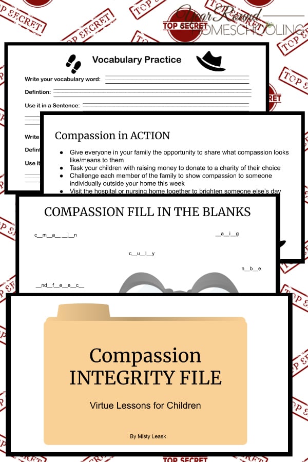 Compassion Integrity Files: Virtue Lessons for Kids - Year Round ...