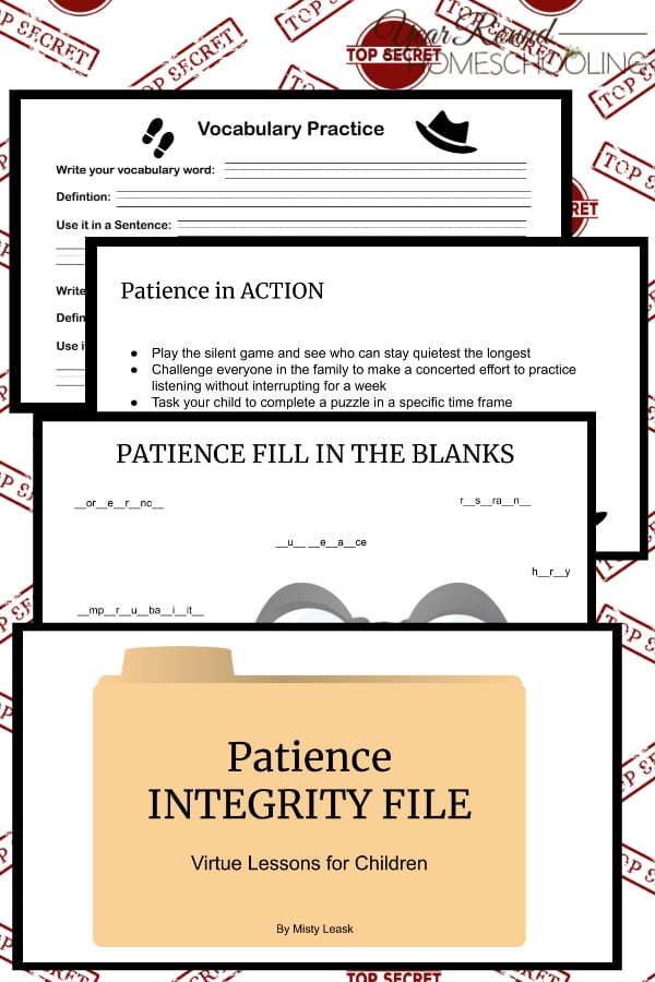 Patience Integrity Files: Virtue Lessons for Kids - Year Round ...