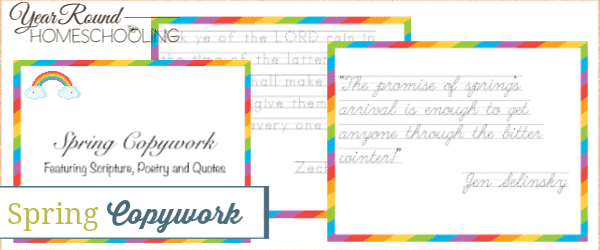 Spring Copywork {Featuring Scripture, Poetry and Quotes} - Year Round ...