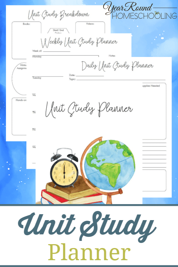 Unit Study Planner - Year Round Homeschooling