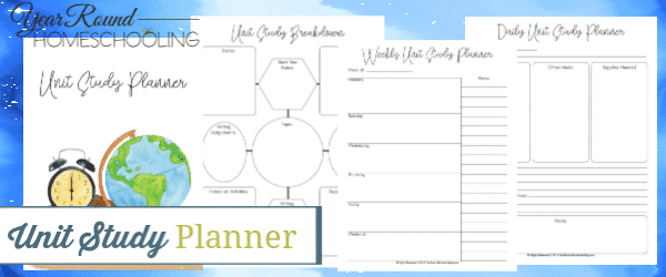 Unit Study Planner - Year Round Homeschooling