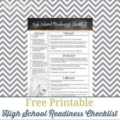 High School Readiness Checklist - Year Round Homeschooling