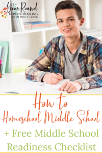 How to Homeschool Middle School and Survive + Middle School Checklist ...