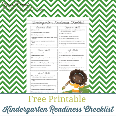 Kindergarten Readiness Checklist - Year Round Homeschooling