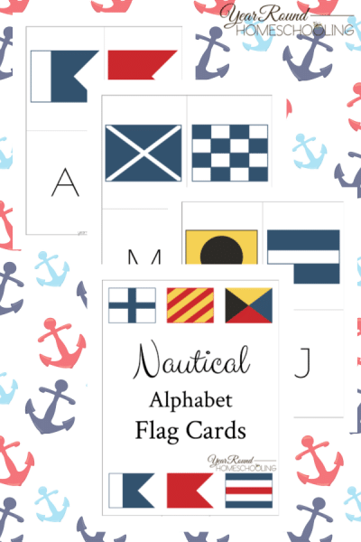 Nautical Alphabet Flag Cards - Year Round Homeschooling