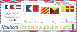 Nautical Phonetic Alphabet Cards - By Year Round Homeschooling - Year ...