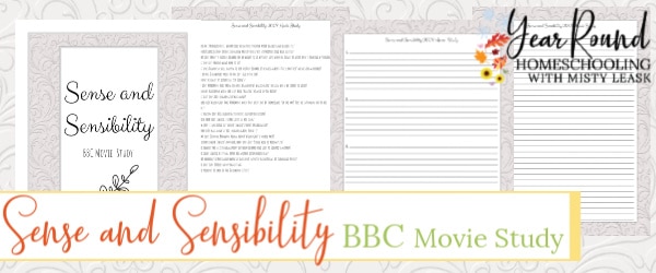 Sense and Sensibility BBC Movie Study - Year Round Homeschooling