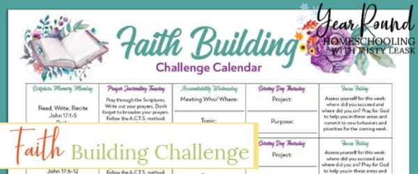 Faith Building Challenge - Year Round Homeschooling