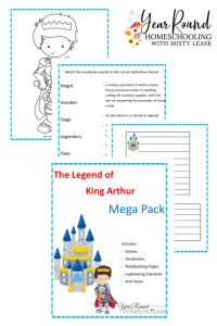 King Arthur Activity Pack - Year Round Homeschooling