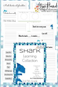 3rd-5th Grade Shark Learning Collection - Year Round Homeschooling
