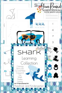 Preschool-Kindergarten Shark Learning Collection - Year Round Homeschooling