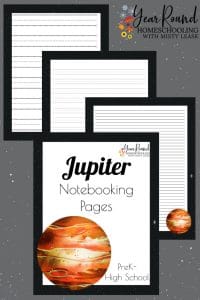 Jupiter Notebooking Pages - Year Round Homeschooling