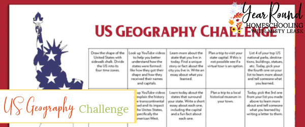 US Geography Challenge - Year Round Homeschooling