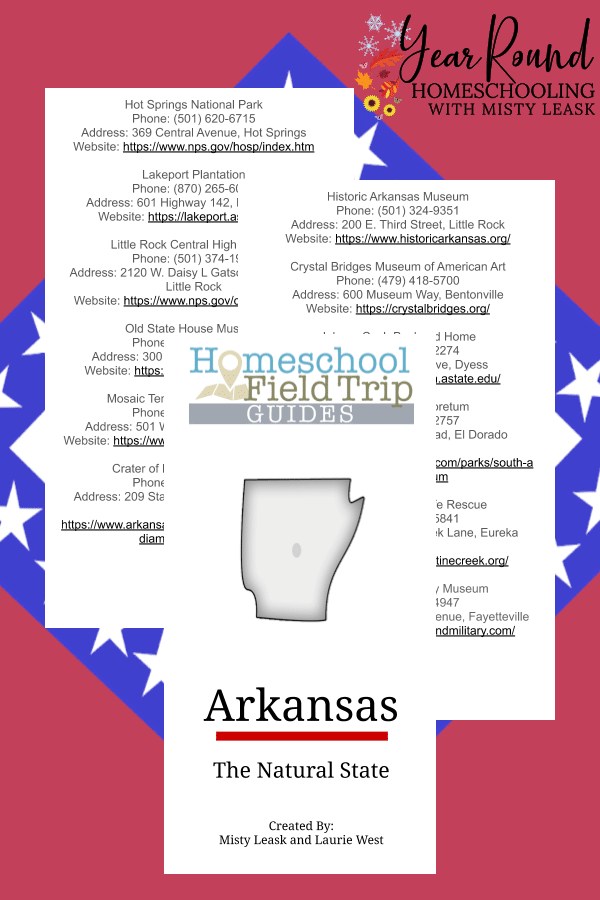 Arkansas Field Trip Guide - Year Round Homeschooling