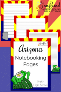 Arizona Notebooking Pages - Year Round Homeschooling