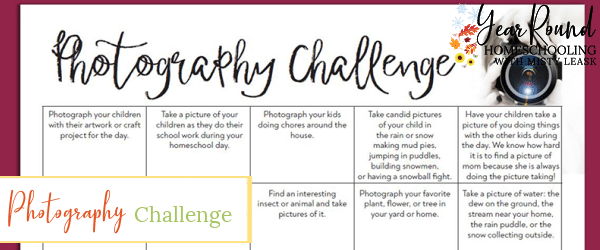 Photography Challenge - Year Round Homeschooling