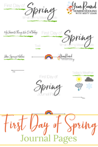 First Day of Spring Journal Pages - Year Round Homeschooling
