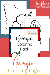 Georgia Coloring Pages - Year Round Homeschooling