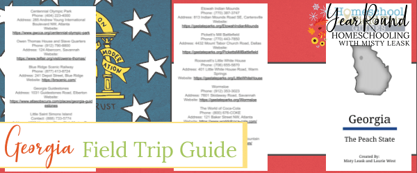 Georgia Field Trip Guide - Year Round Homeschooling