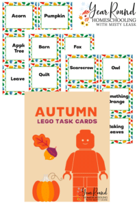 Fall Lego Task Cards - Year Round Homeschooling