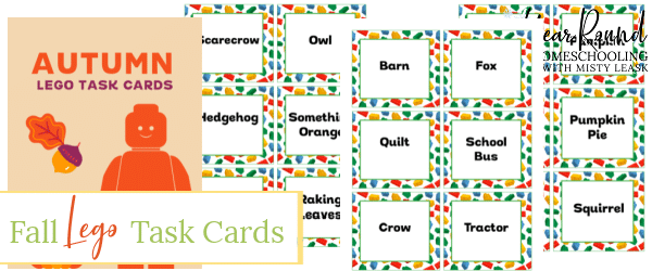 Fall Lego Task Cards - Year Round Homeschooling