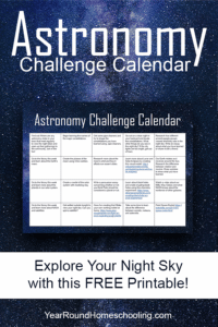 Astronomy Challenge - Year Round Homeschooling
