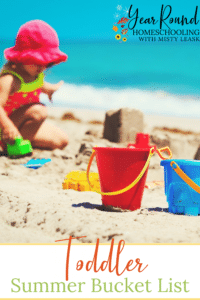 Toddler Summer Bucket List - Year Round Homeschooling