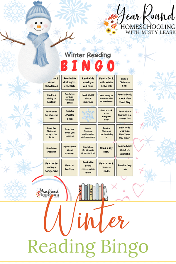 Winter Reading Bingo - Year Round Homeschooling Winter Reading Bingo - Year Round Homeschooling