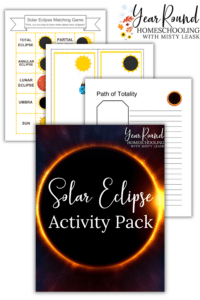 Solar Eclipse Activity Pack - Year Round Homeschooling