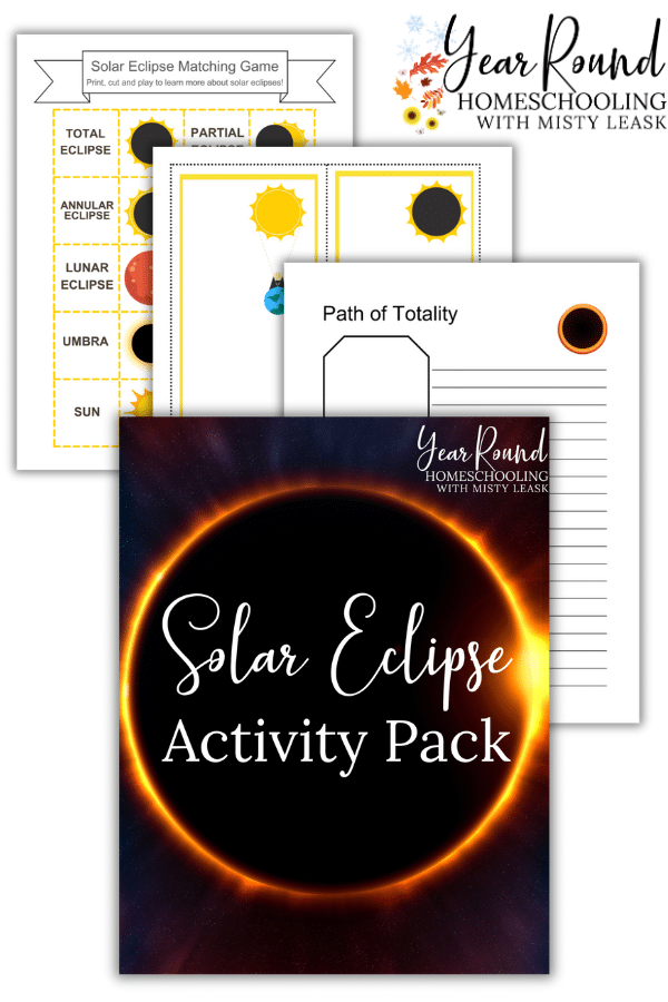 Solar Eclipse Activity Pack - Year Round Homeschooling