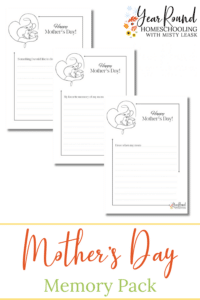 Mother's Day Memory Pack - Year Round Homeschooling