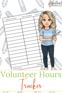 Volunteer Hours Tracker - Year Round Homeschooling