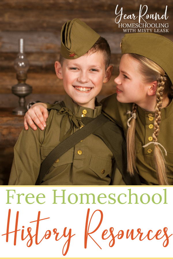 Free Homeschool History Resources - Year Round Homeschooling