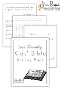 2nd Timothy Kids' Bible Activity Pack - Year Round Homeschooling